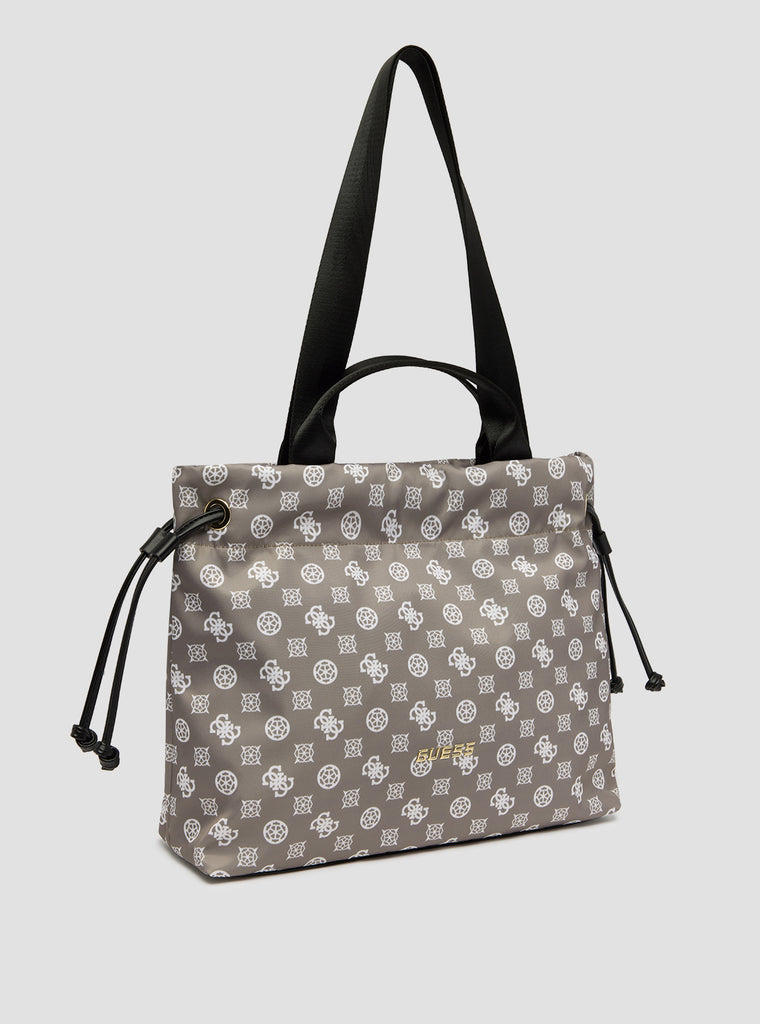 Beige Logo Active Shoulder Bag | GUESS Women's Handbags