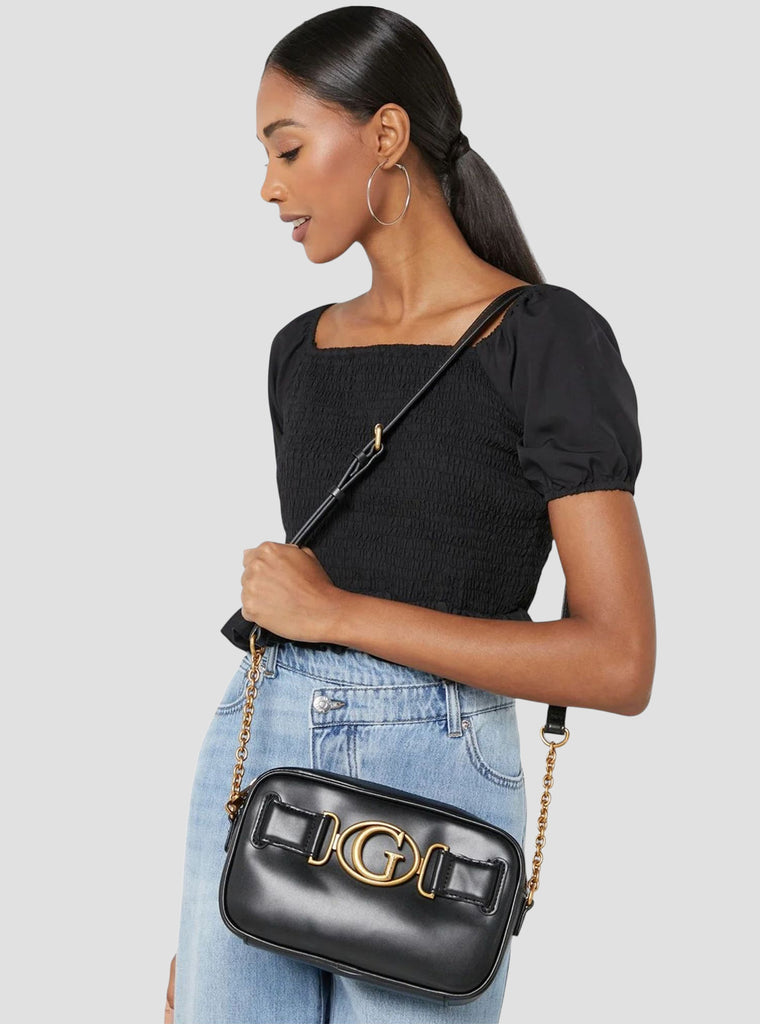 Black Aviana Camera Bag | GUESS