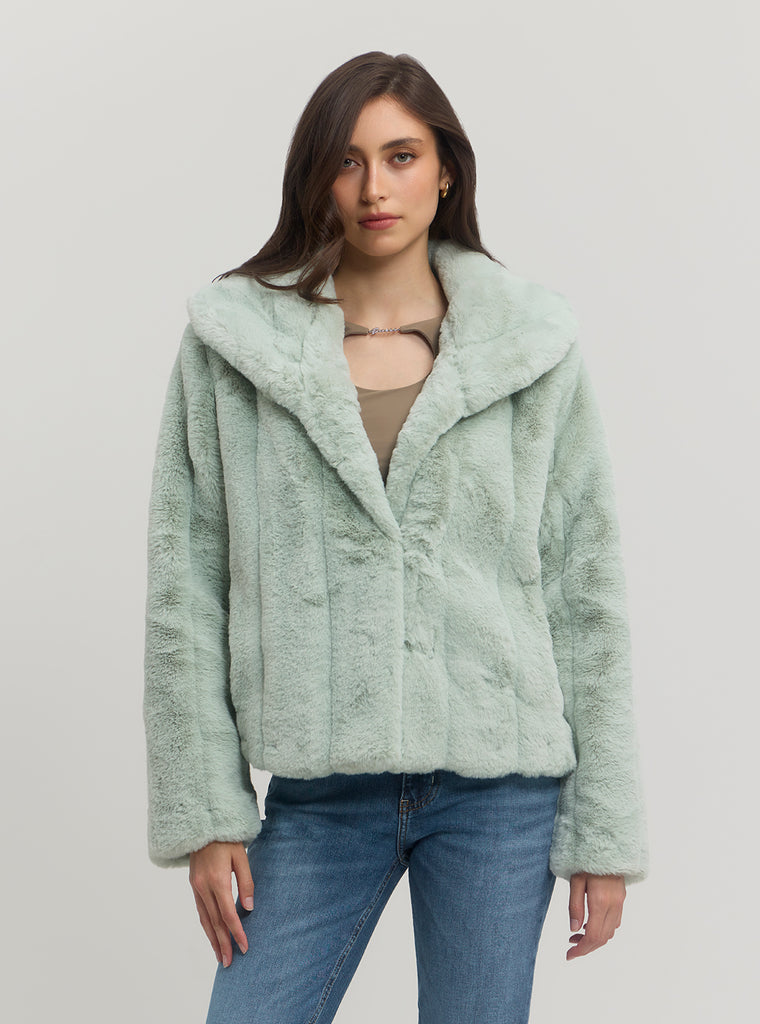 Mint Green Oyster Sophy Jacket | GUESS