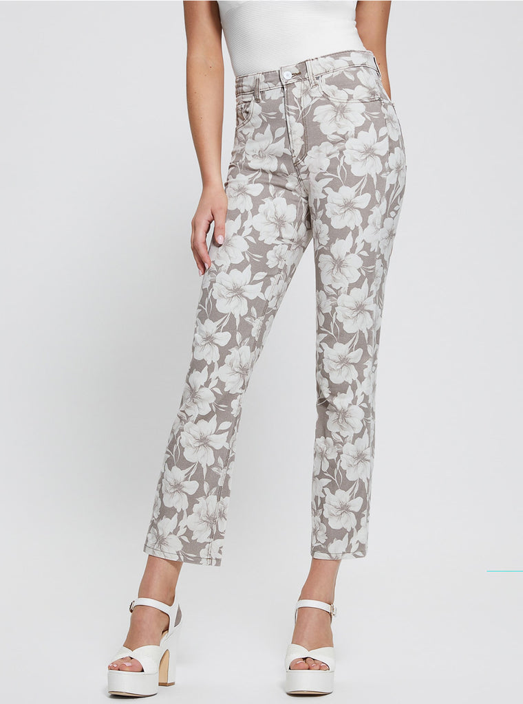 Floral Print High-Rise Girly Pants | GUESS