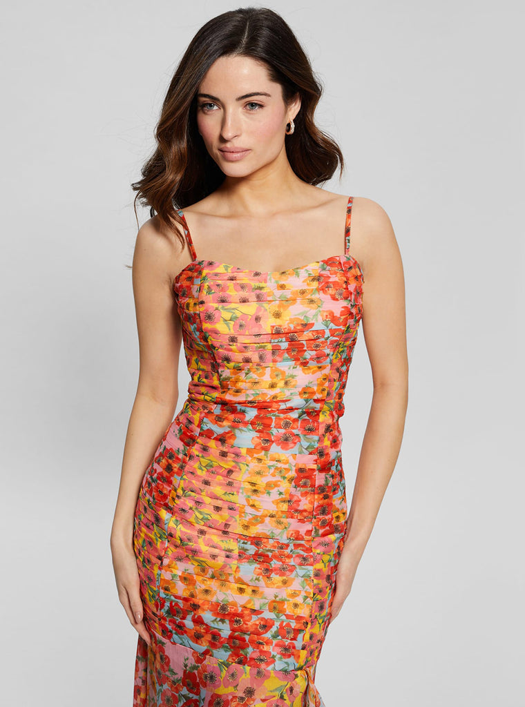 Eco Red Floral Juliana Maxi Dress | GUESS