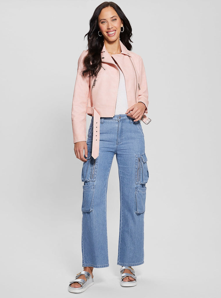 Pink Patty Biker Jacket | GUESS