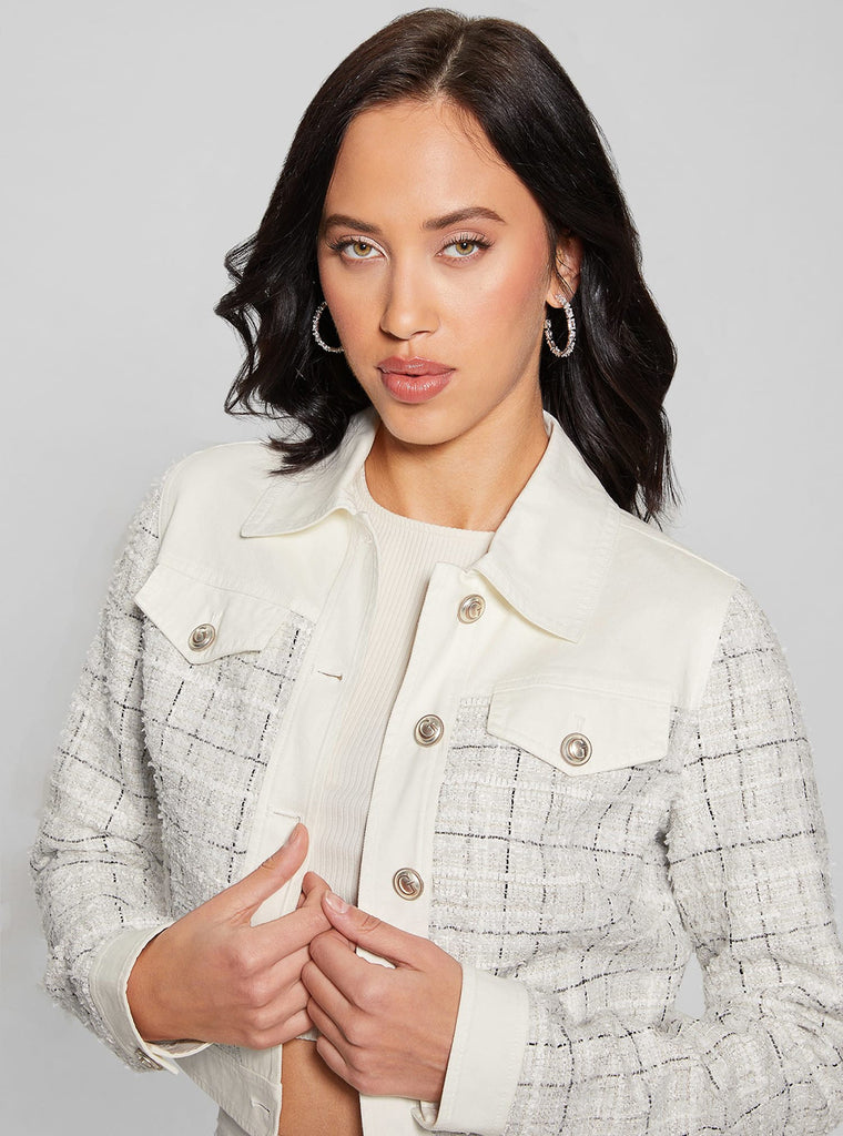 Eco White Natalie Jacket | GUESS