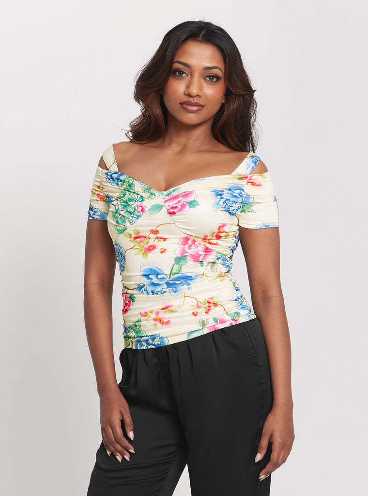 Eco Floral Print Emily Top | GUESS