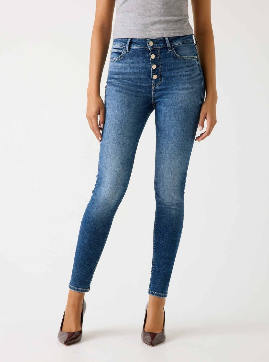 High Rise 1981 Button Jeans in Medium Wash | GUESS