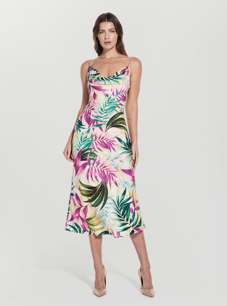 Eco Tropical Print New Akilina Midi Dress | GUESS