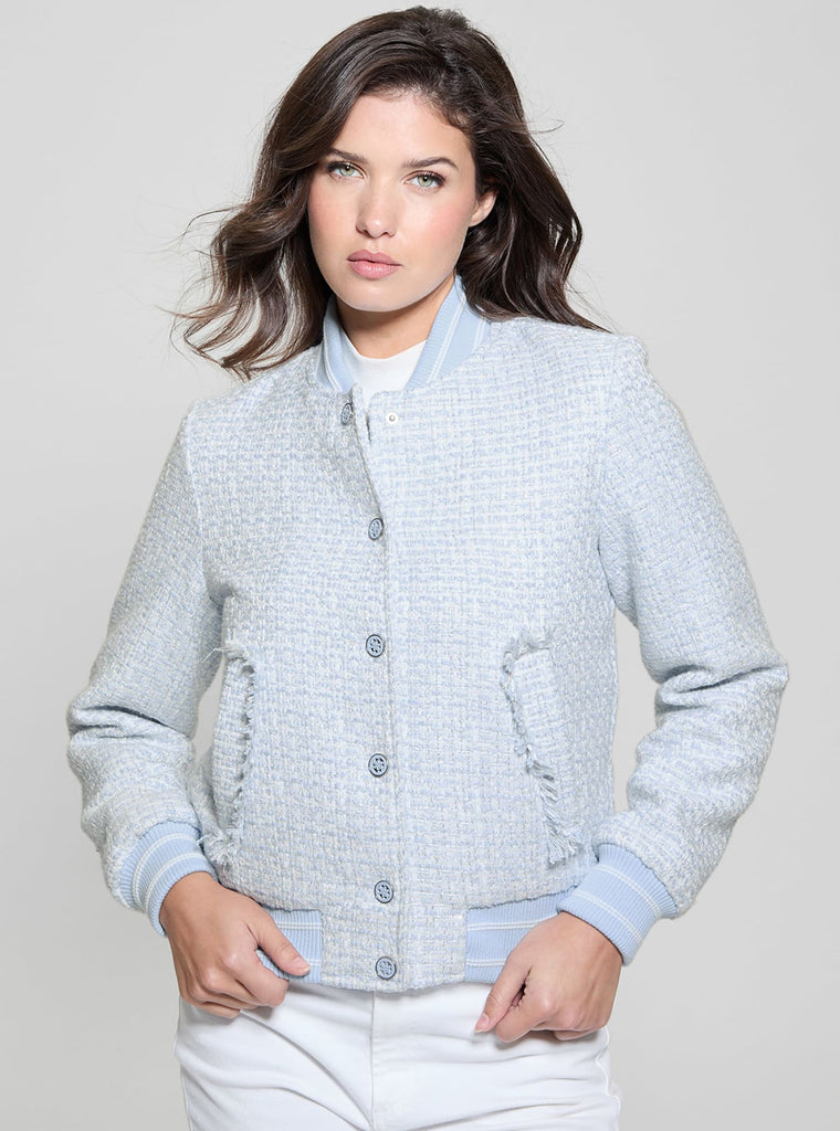 Blue Gloria Bomber Jacket | GUESS