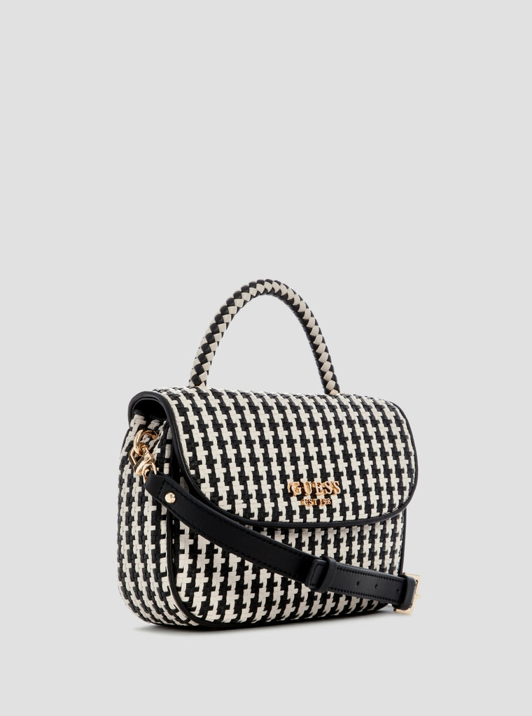 Black Multi Mirema Top Handle Flap Crossbody Bag | GUESS