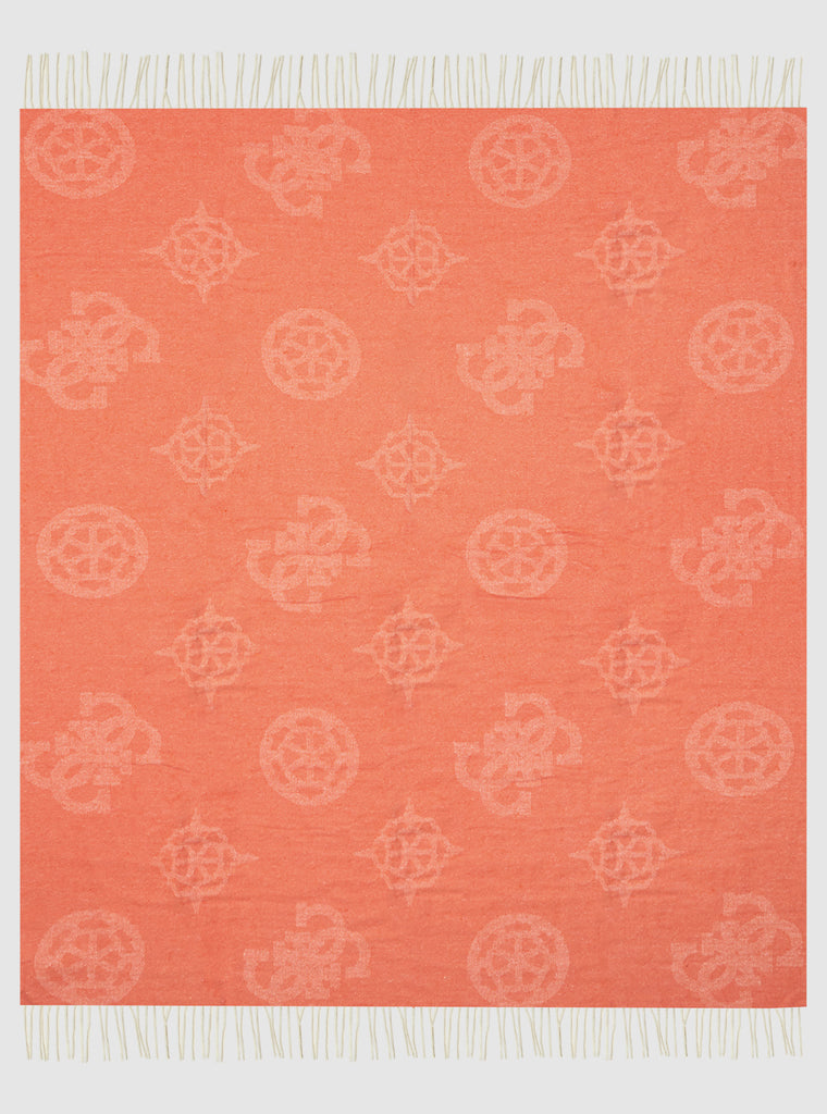 Orange Logo Blanket | GUESS