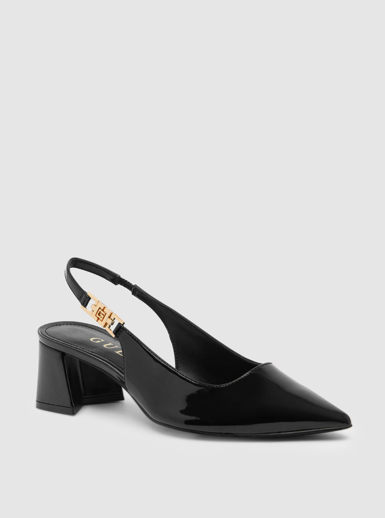 Black Zabela Sling Back Heel | GUESS