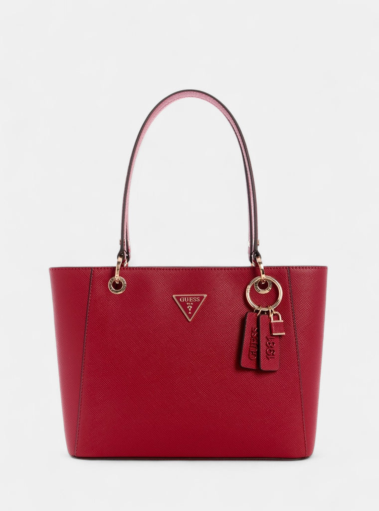 Red Noelle Double Compartment Small Tote Bag | GUESS