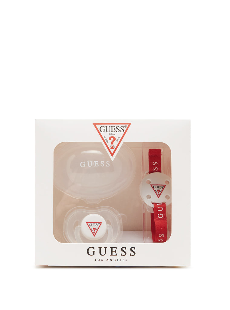 Logo 3-Pack Pacifier Clip Holder Set | GUESS