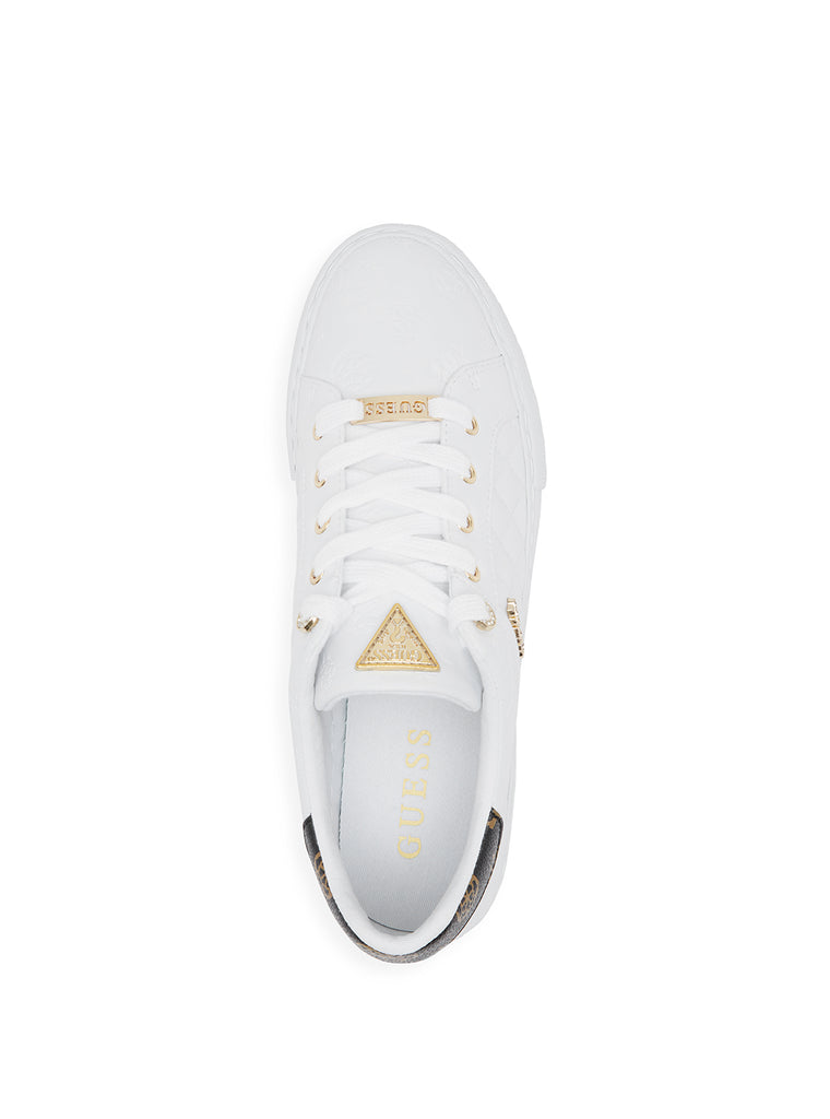 White Larsa Low Top Sneakers | GUESS