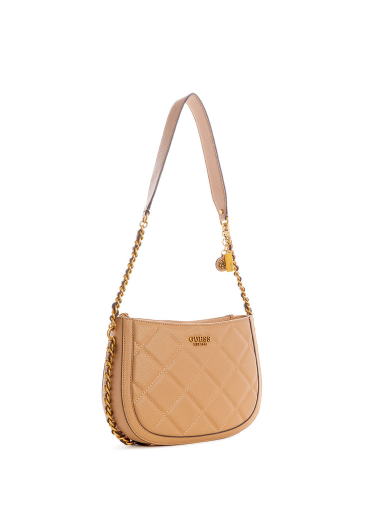 Beige Abey Hobo Shoulder Bag | GUESS