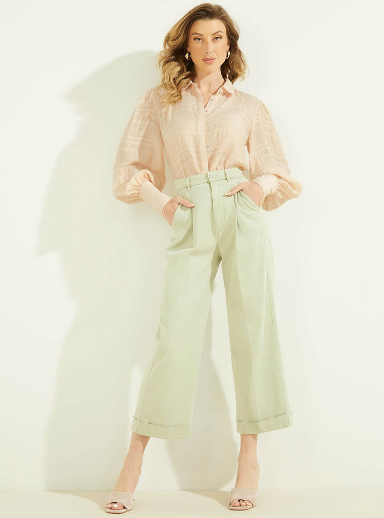 Light Pink Rav Crinkle Shirt - GUESS