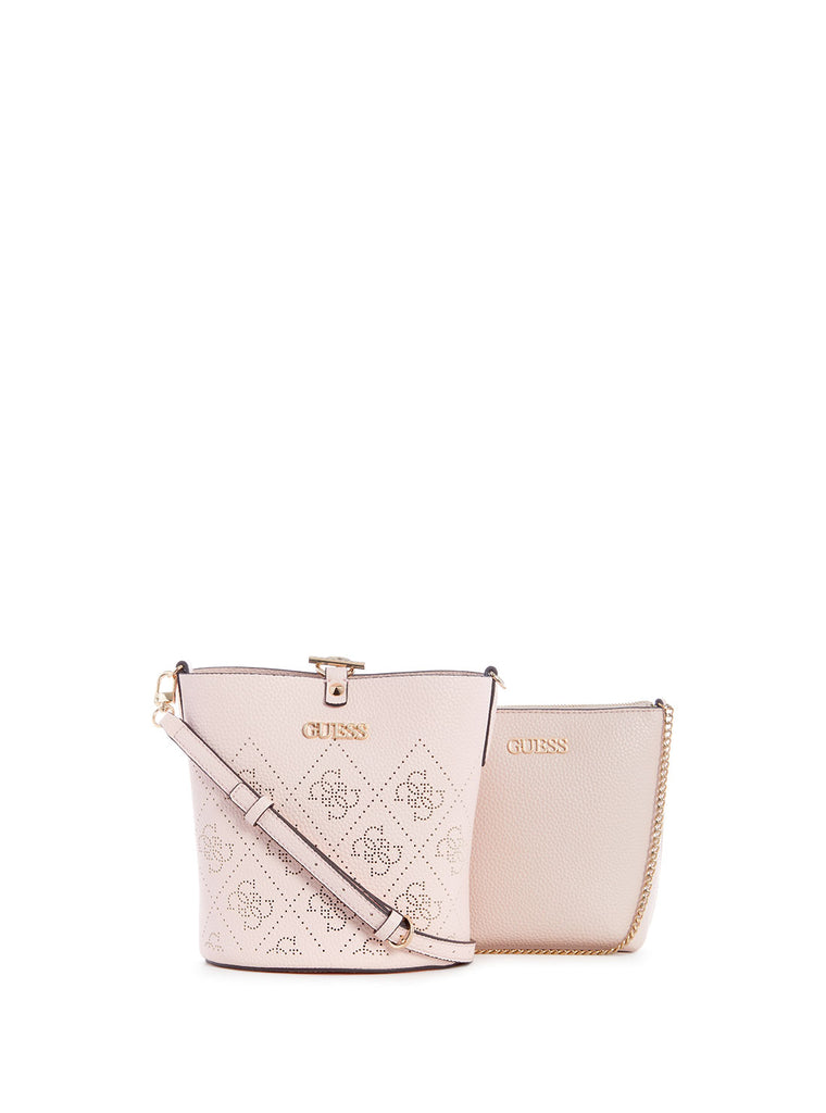 Pink Amara Crossbody Bucket Bag - GUESS