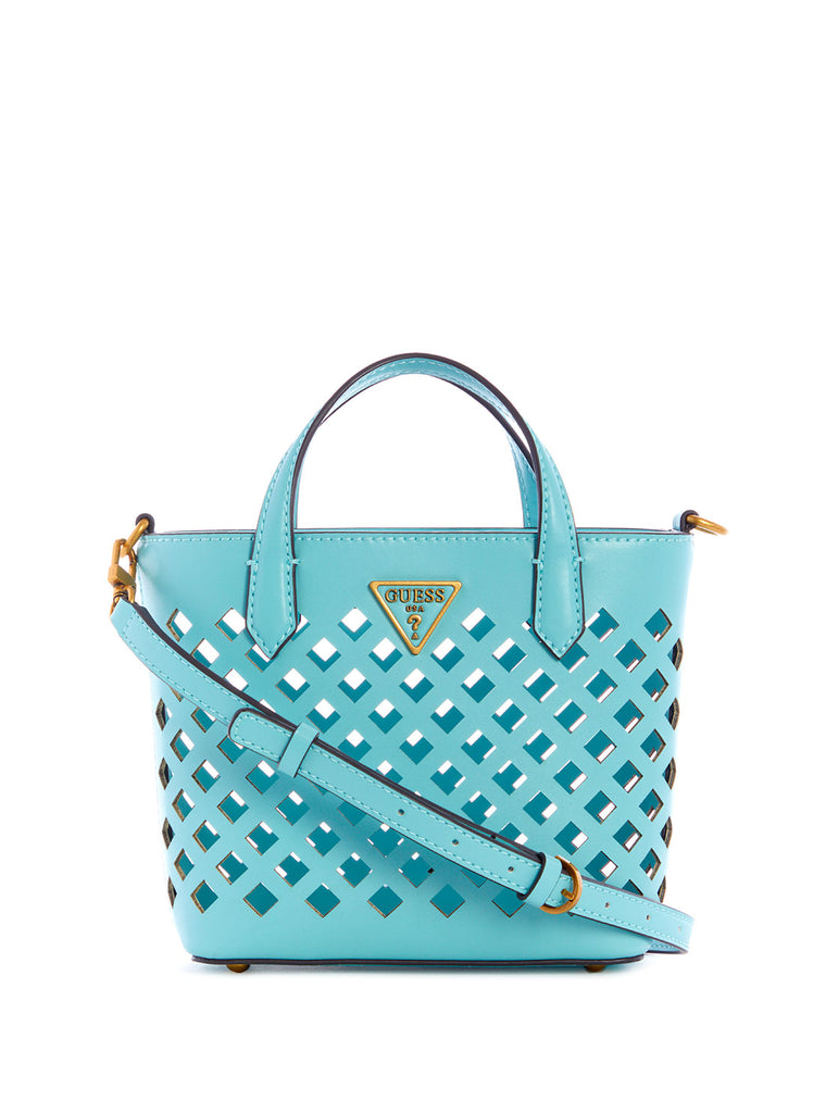 Turquoise Aqua Mini Tote Bag | GUESS