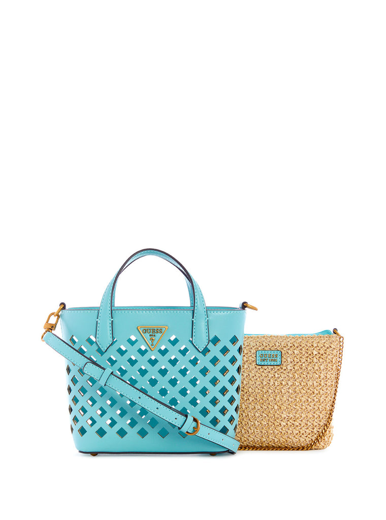 Turquoise Aqua Mini Tote Bag - GUESS